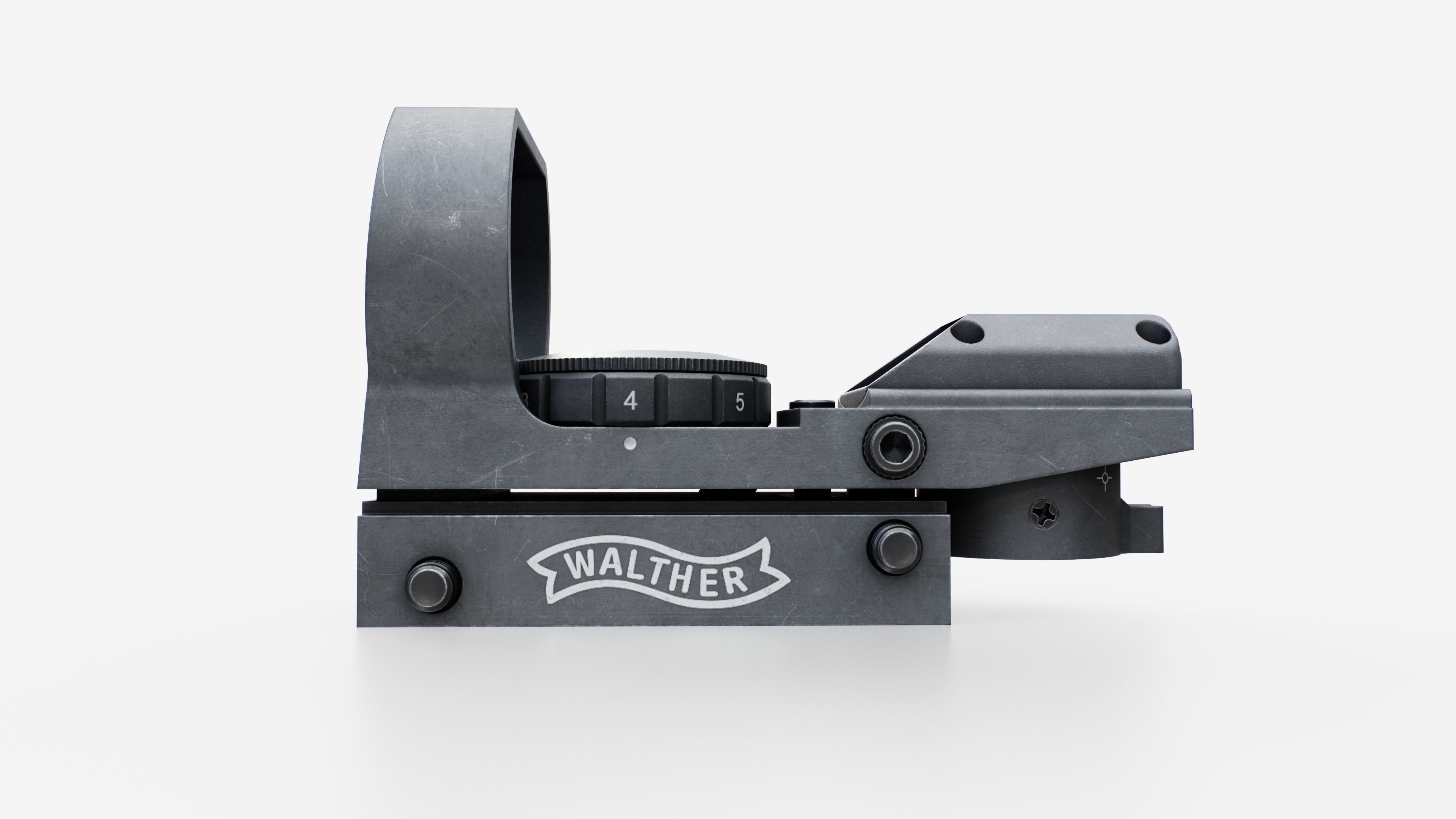 3D model Walther MRS Open Reflex Red Dot Sight VR / AR / low-poly ...