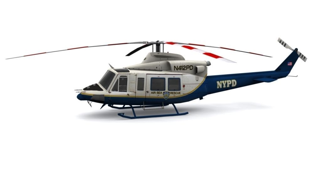 BELL 412 3D Model Game ready .obj .fbx .ma .mb - CGTrader.com