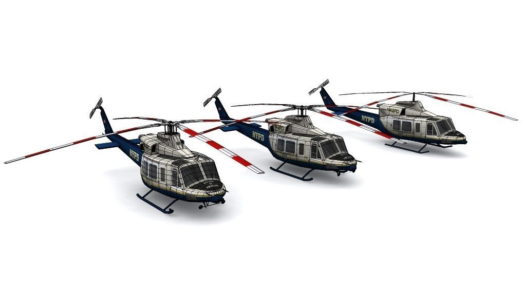 BELL 412 3D Model Game ready .obj .fbx .ma .mb - CGTrader.com