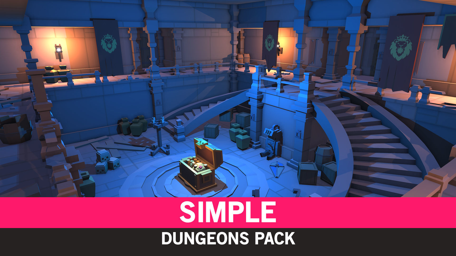 3D model Simple Dungeons - Cartoon Assets VR / AR / low-poly | CGTrader