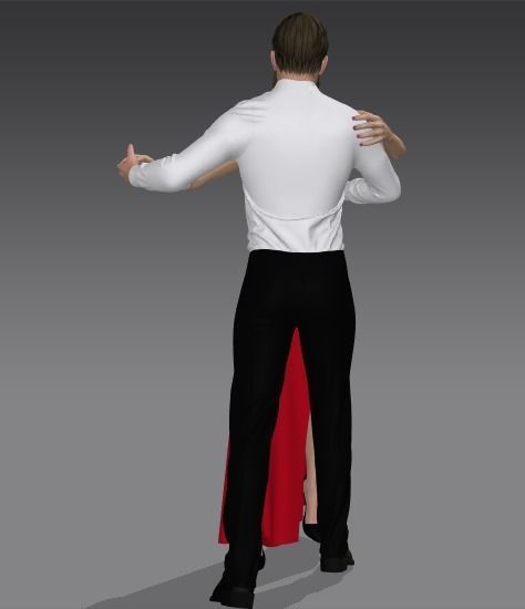 3D model Dancing couple VR / AR / low-poly | CGTrader