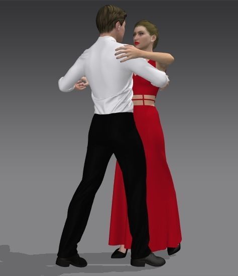 3D model Dancing couple VR / AR / low-poly | CGTrader