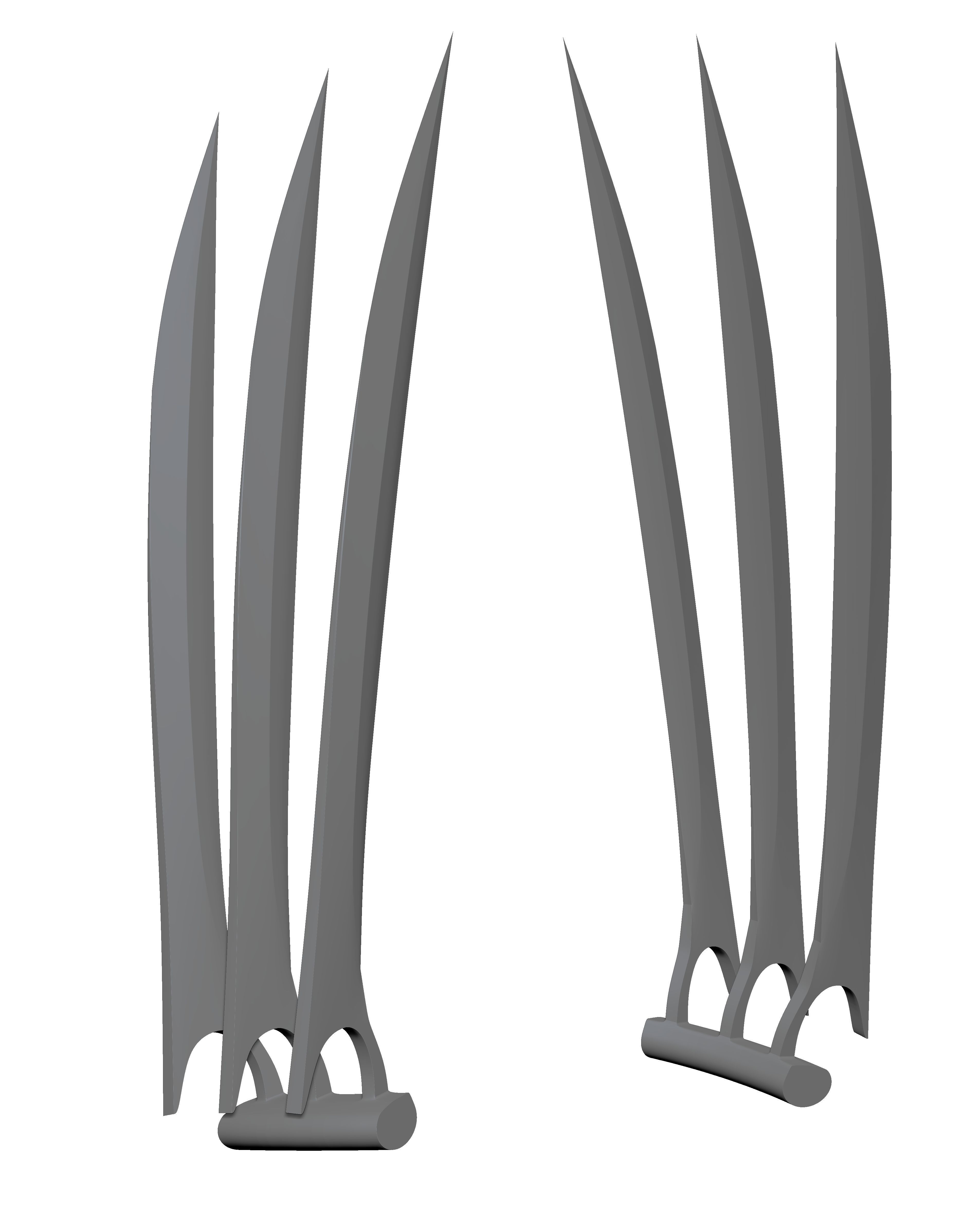 Wolverine Claws printable 3D model 3D printable | CGTrader