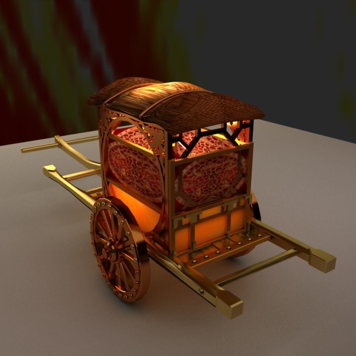 3D model Chinese carriage VR / AR / low-poly | CGTrader