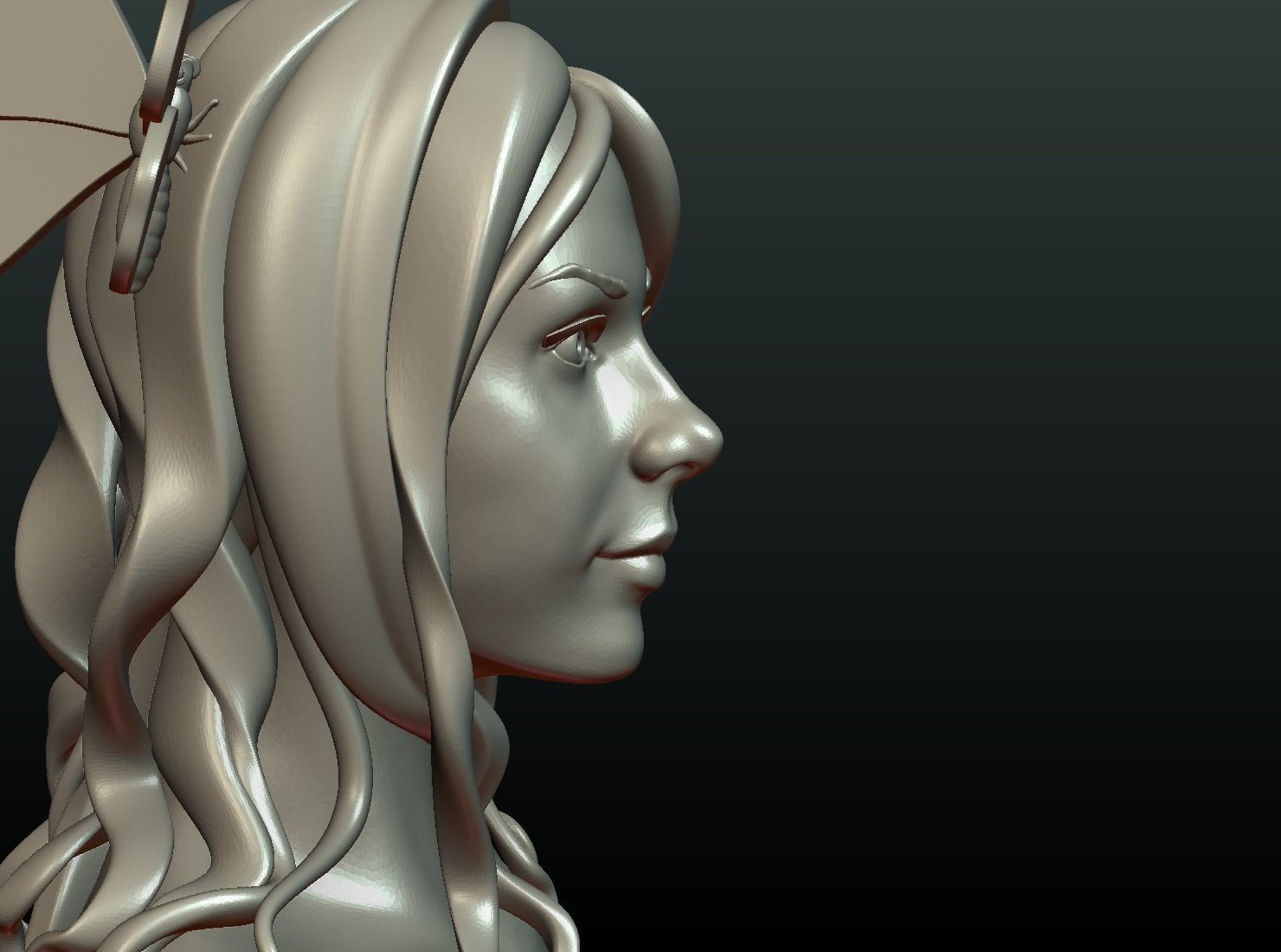Dryad statue of woman holding flower 3D model 3D printable | CGTrader