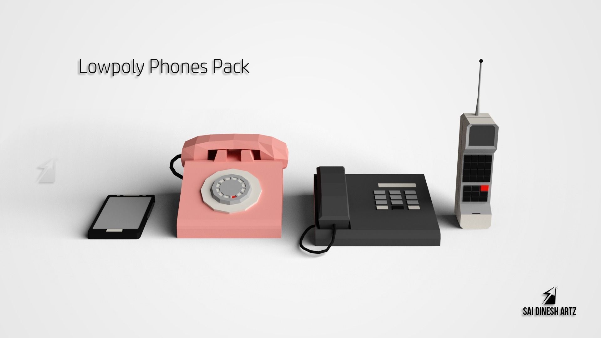 3D model Lowpoly Phones Pack VR / AR / low-poly | CGTrader