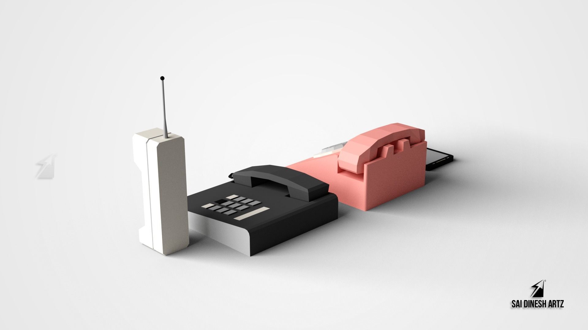 3D model Lowpoly Phones Pack VR / AR / low-poly | CGTrader