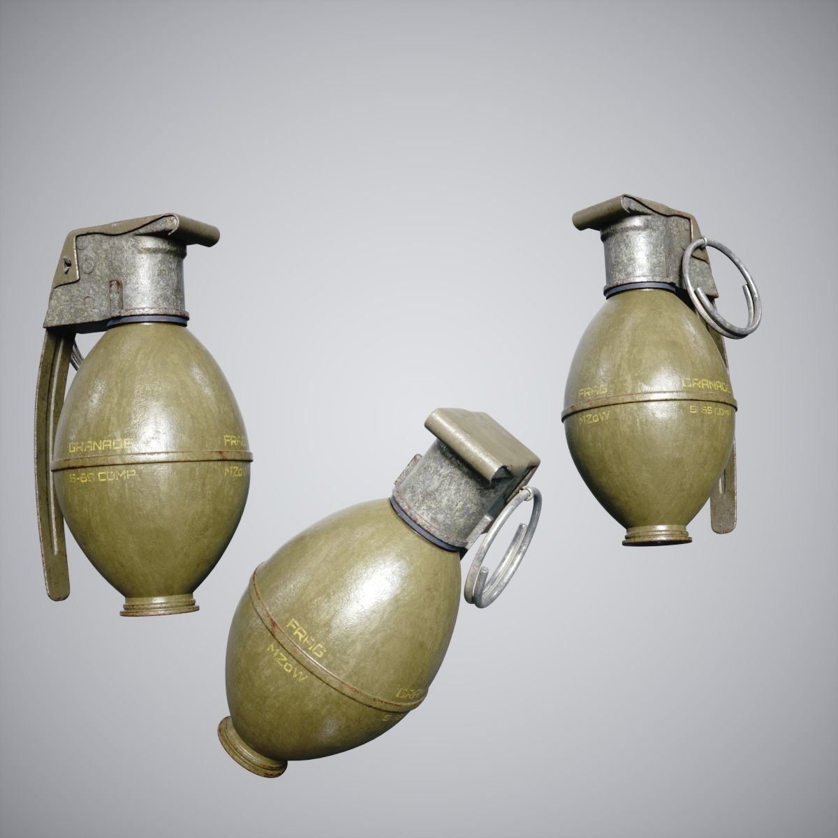 Hand Granade 3D model | CGTrader