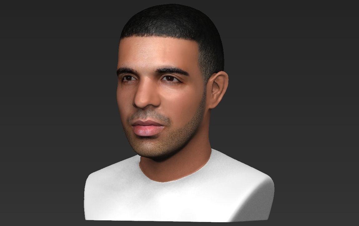 Drake bust ready for full color 3D printing 3D model 3D printable ...