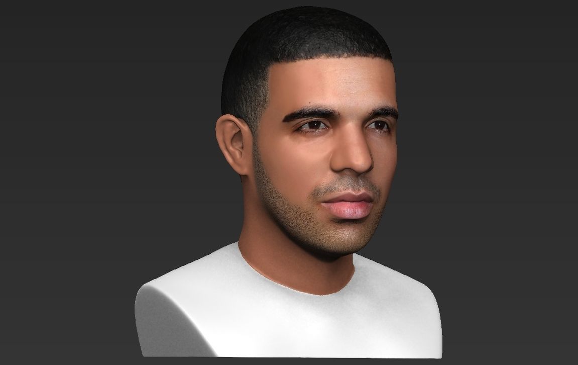 Drake bust ready for full color 3D printing 3D model 3D printable ...