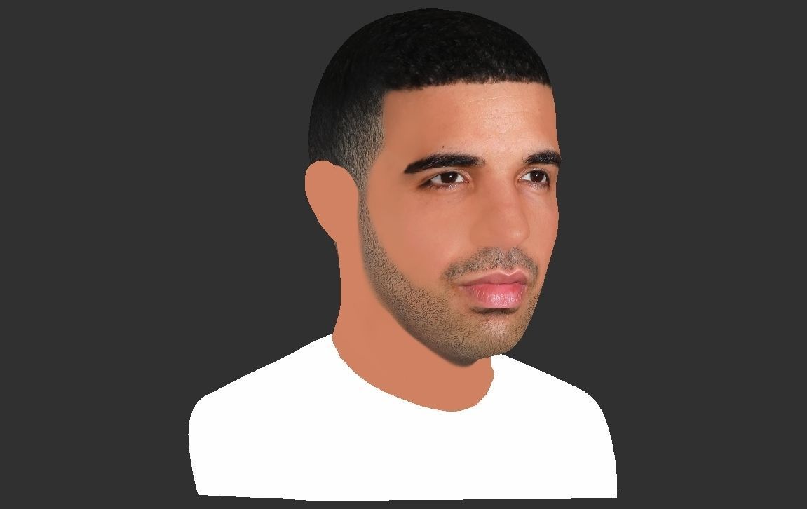 Drake bust ready for full color 3D printing 3D model 3D printable ...