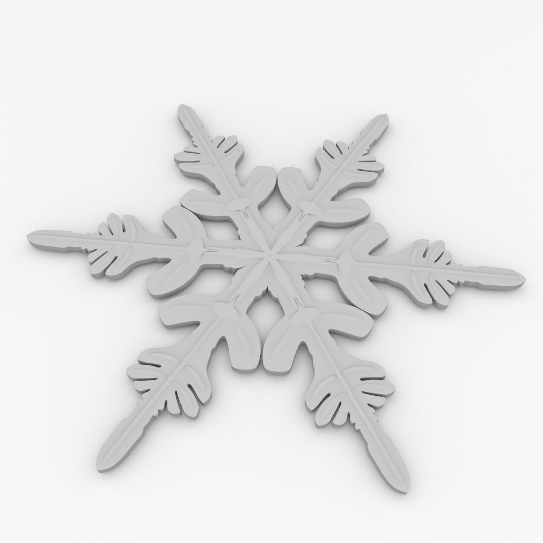 Snowflake 3D Model .3ds .fbx .blend .dae - CGTrader.com