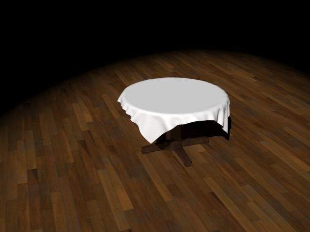 RoundTable table with cloth 3D model | CGTrader