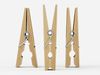 3D model Wooden Clothespin PBR VR / AR / low-poly rigged animated ...