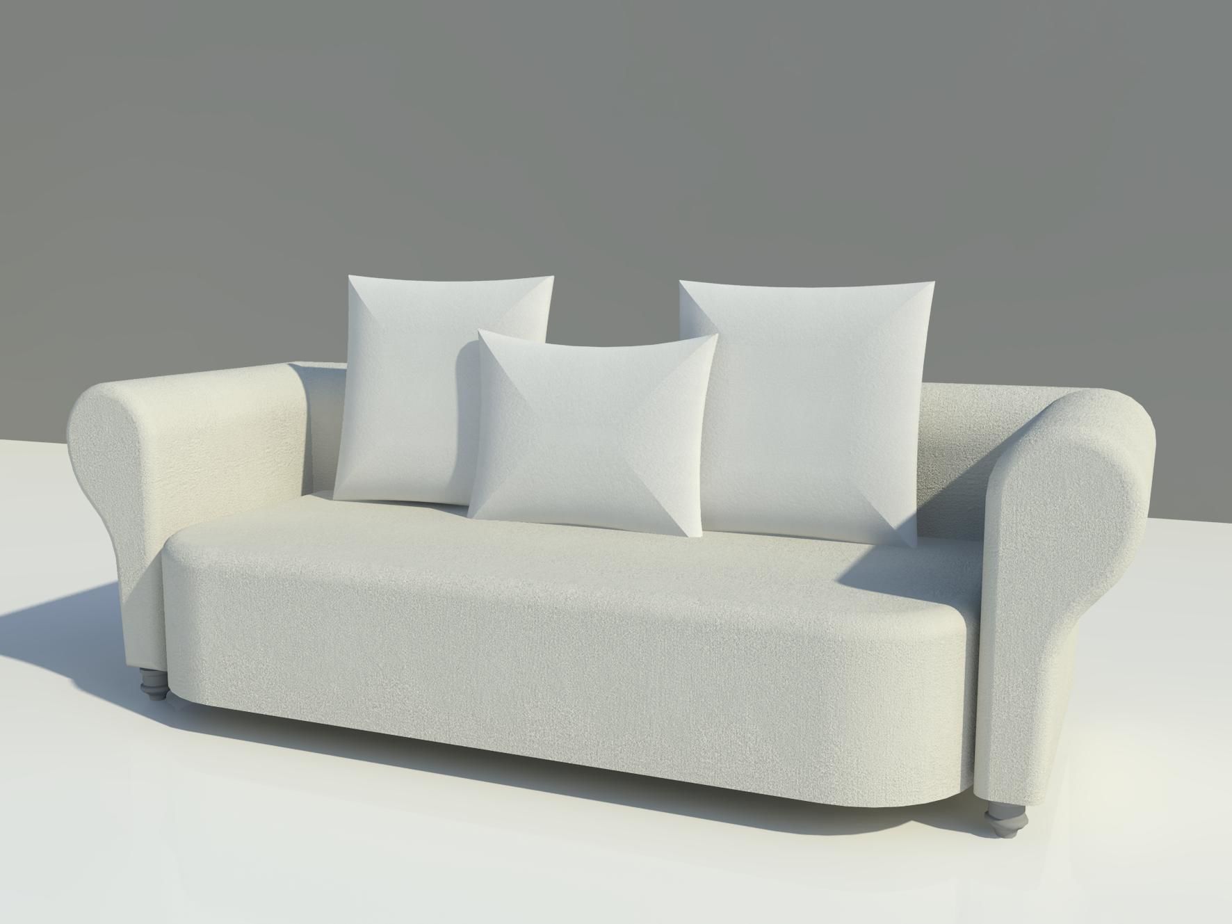 3D model Parametric Revit Pillow sofa VR / AR / low-poly | CGTrader