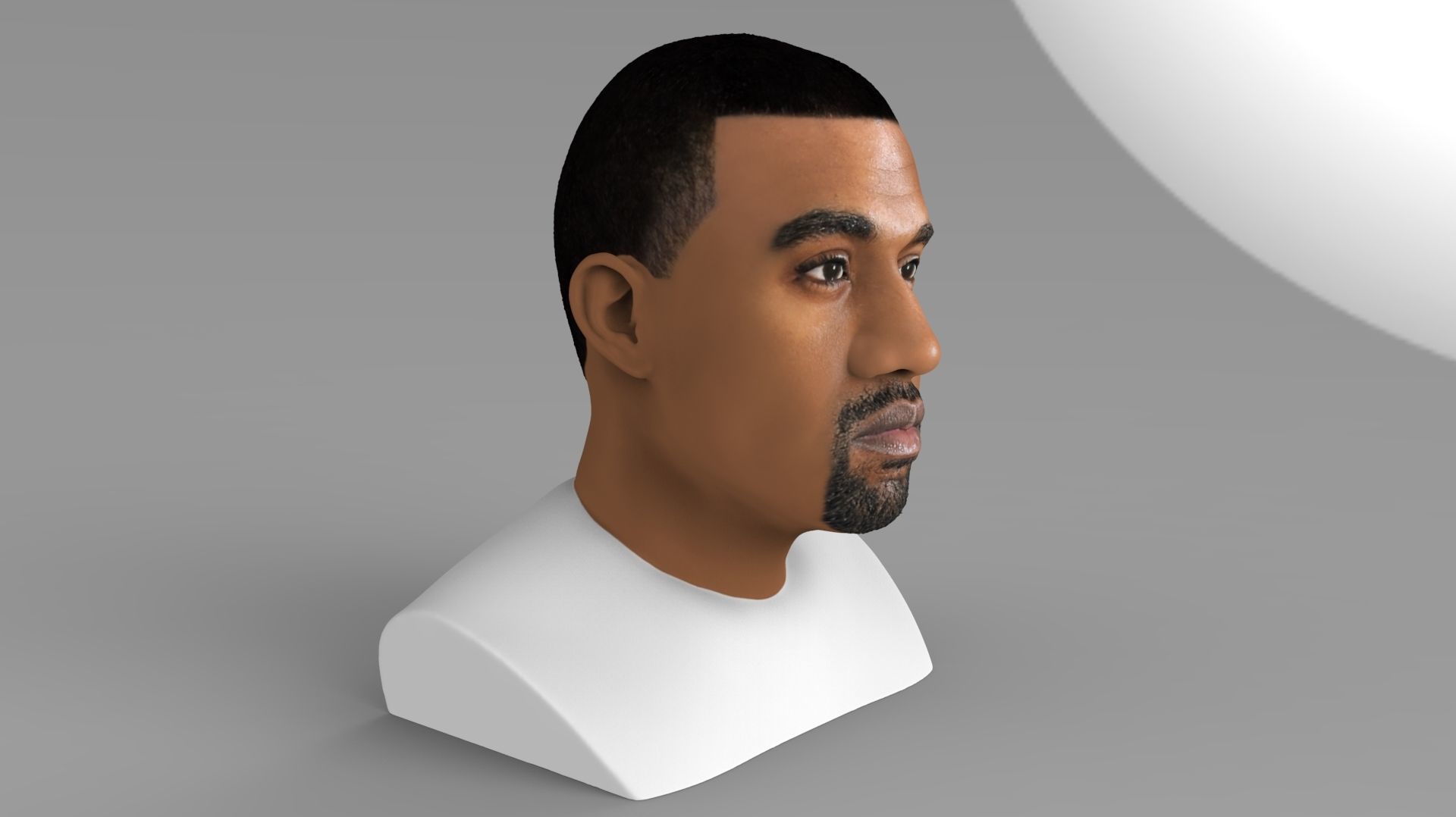 Kanye West bust ready for full color 3D printing 3D model 3D printable ...