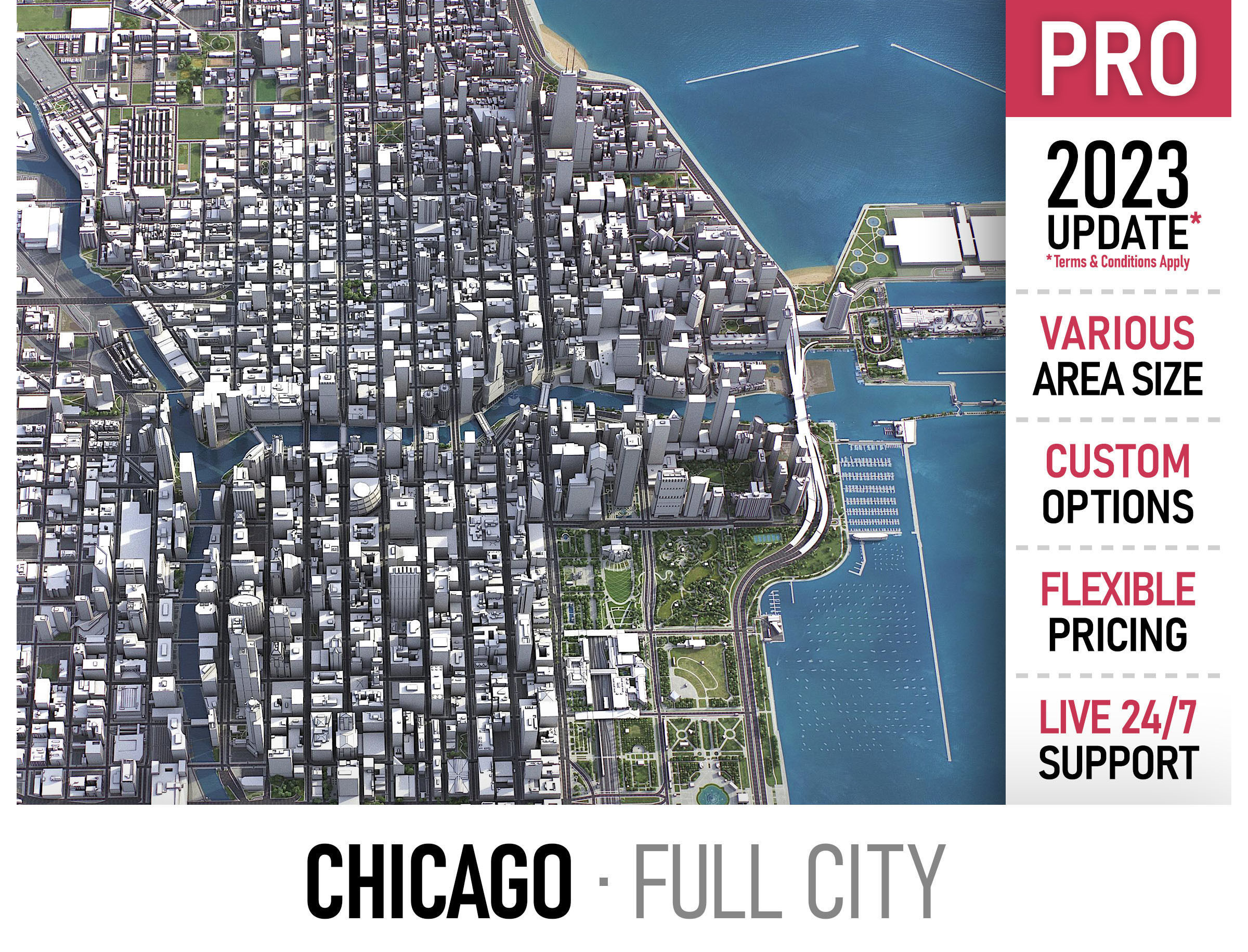 3D model Chicago VR / AR / low-poly | CGTrader