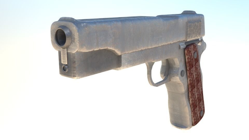 3D model M1911 Rusty and Worn out look VR / AR / low-poly | CGTrader