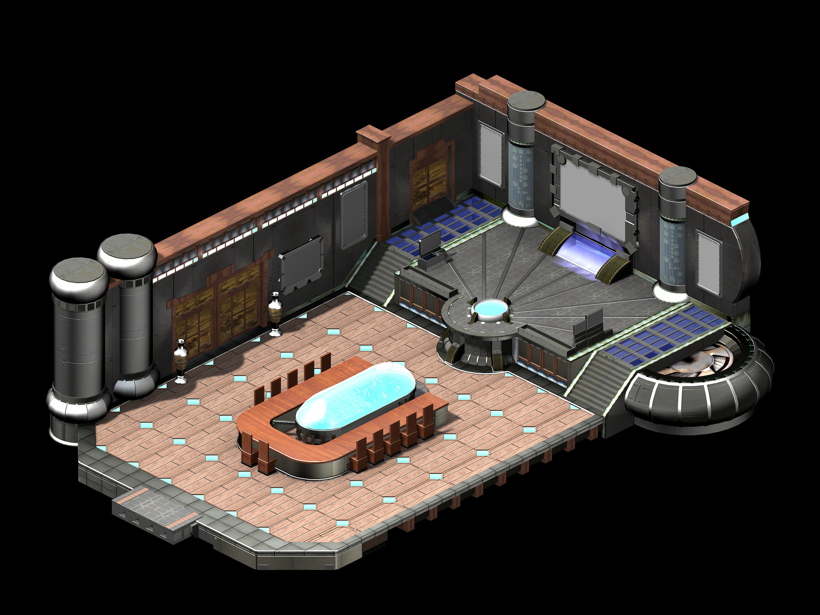 Different dimension world - city hall interior 3D model | CGTrader