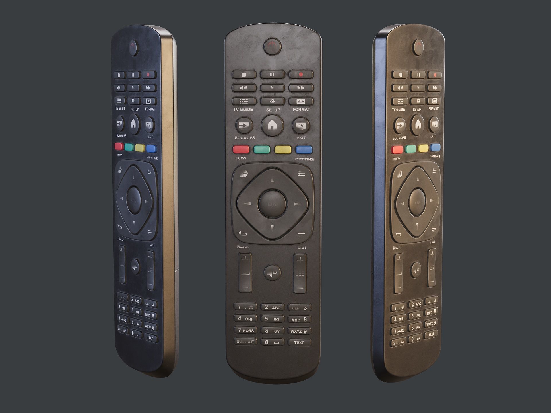 Dirty TV Remote Control PBR 3D model | CGTrader