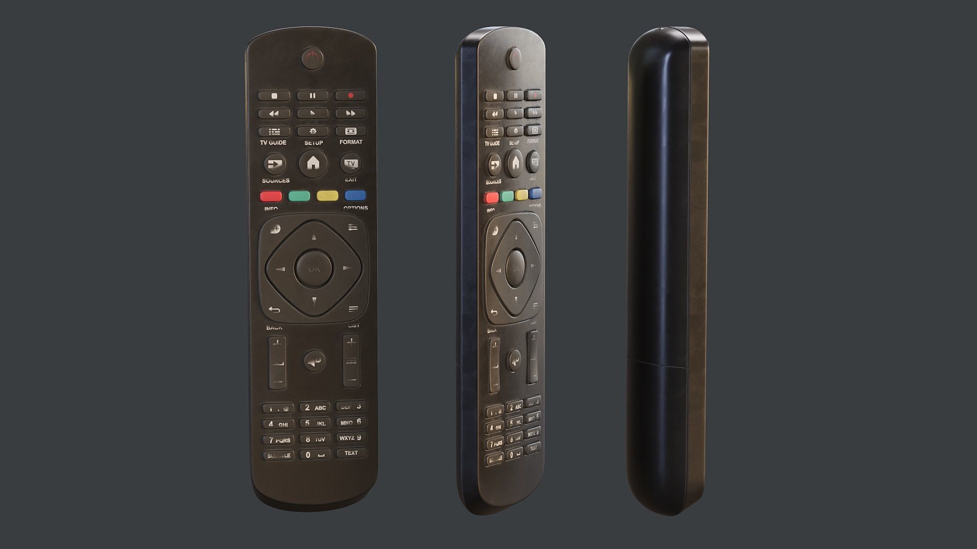 Dirty TV Remote Control PBR 3D model | CGTrader