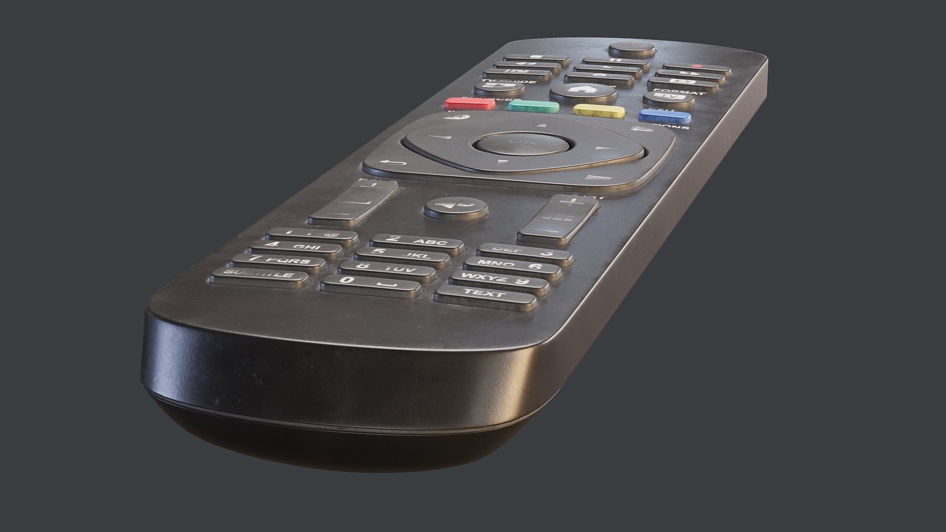 Dirty TV Remote Control PBR 3D model | CGTrader