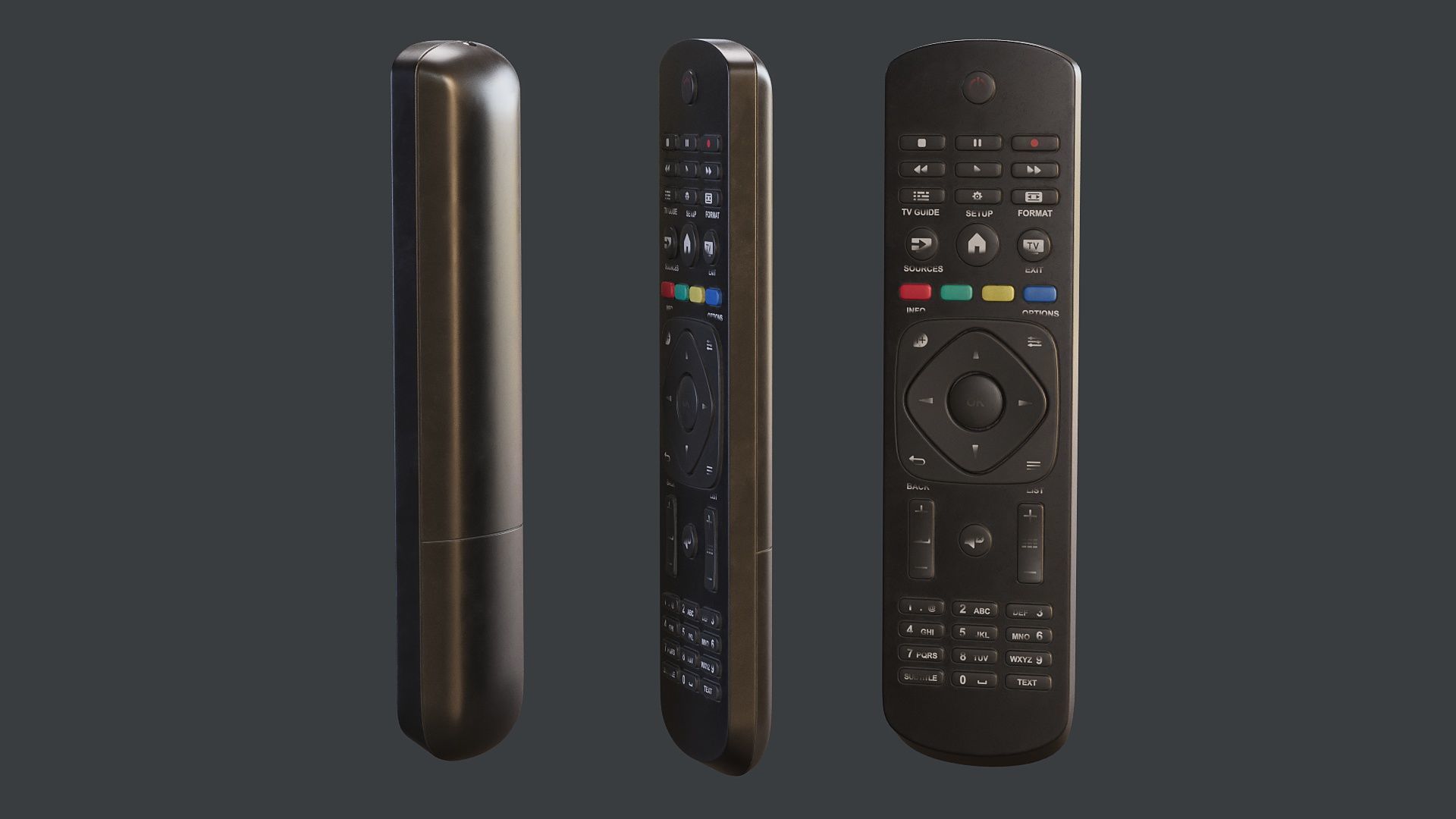 Dirty TV Remote Control PBR 3D model | CGTrader