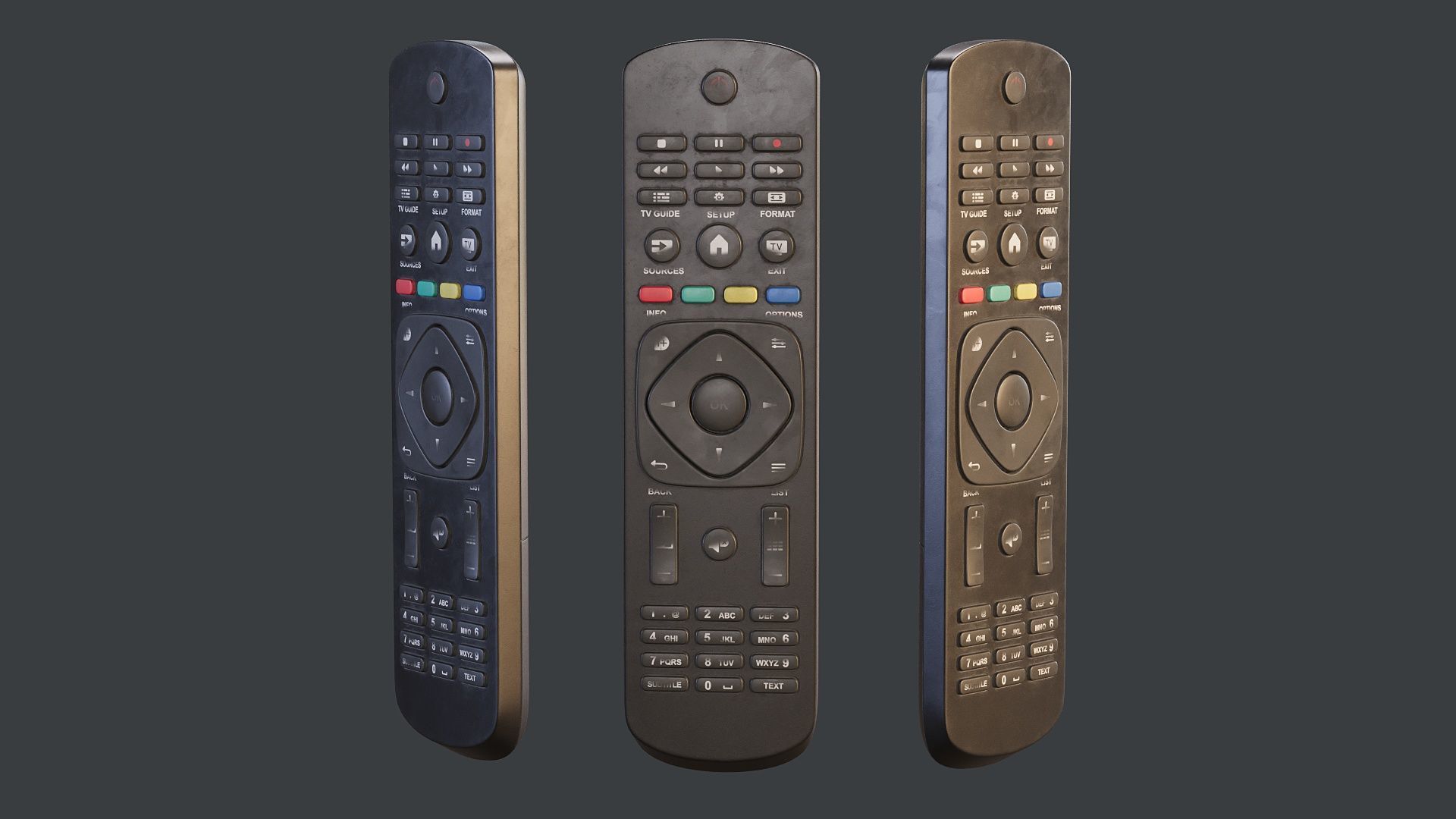 Dirty TV Remote Control PBR 3D model | CGTrader