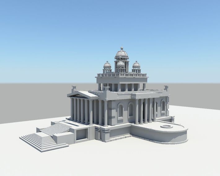 Temple Modeling in maya