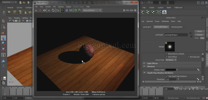 How to Bake light and texture in Autodesk Maya