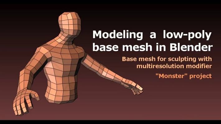 Modeling a Low Poly Base Mesh in Blender