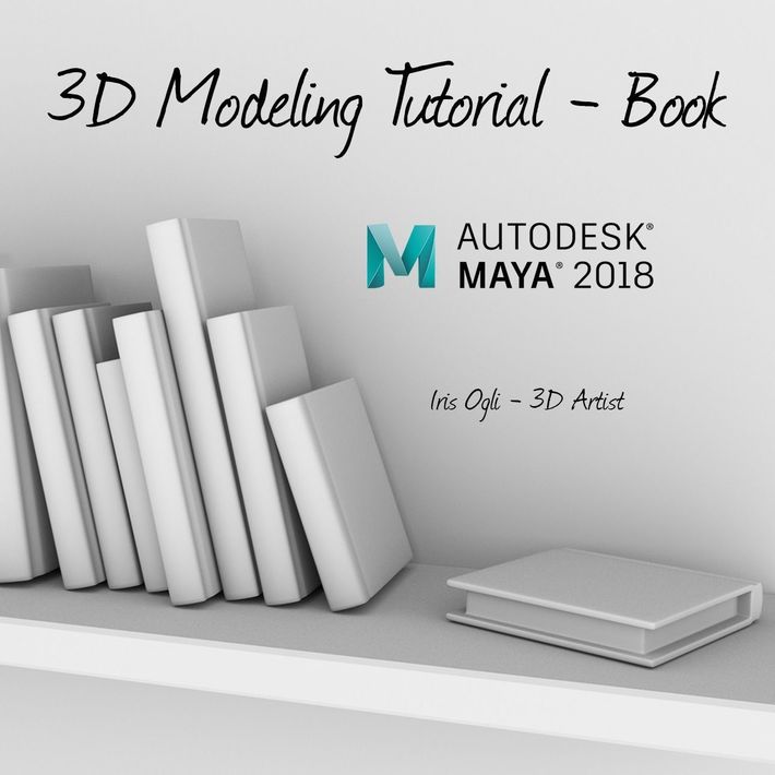 3D Modeling Tutorial - How to model a Book in maya 2018