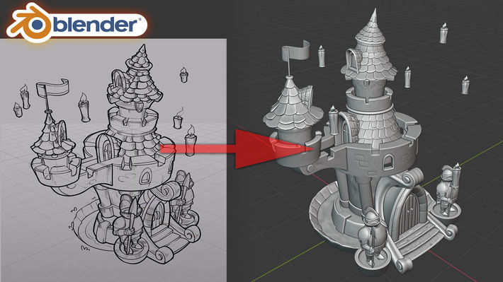 Time lapse Creating a blender 2.82 Model