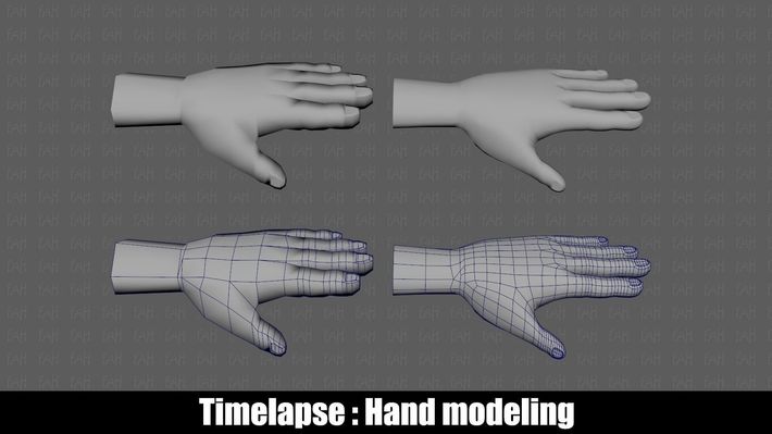 Timelapse : Hand modeling