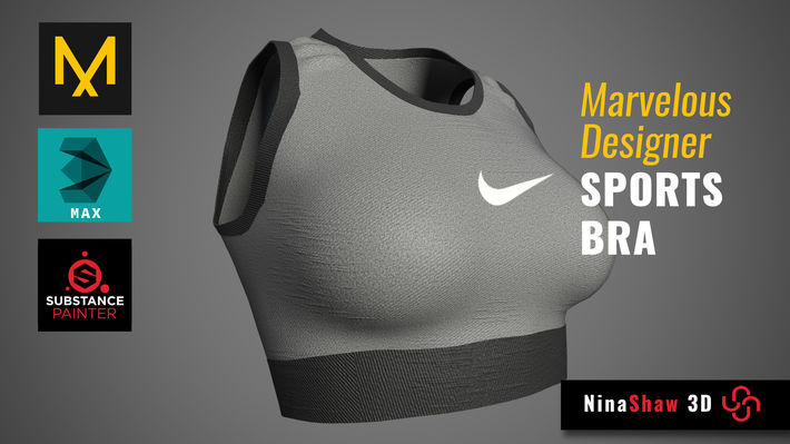 3d Cloth, Retopology, Unwrap and Texturing a Sports Bra - Part2 ...