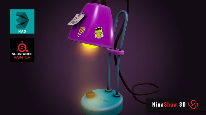 Modeling, Unwrap & Texturing Stylized Desk Lamp - Part1 [Modeling]