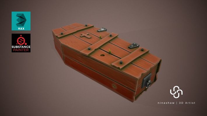 Modeling, Unwrap & Texturing Stylized Coffin - Part1 [Modeling]