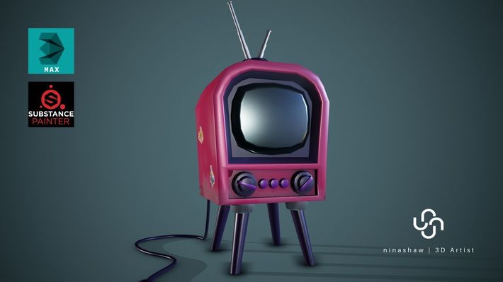 Modeling, Unwrap & Texturing Stylized Retro Tv - Part1 [Modeling]
