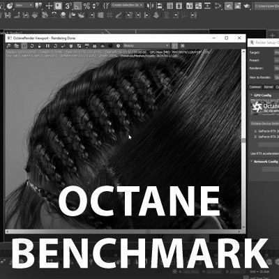 Octane Render 2020. Hair render test on 2x2080ti+NVLink in 3ds Max. RTX ON