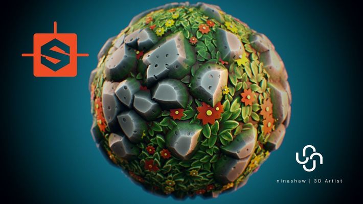 TIMELAPSE | Substance Designer Tutoria l Stylized Grass