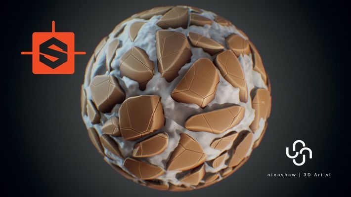 TIMELAPSE | Substance Designer Tutoria l Stylized Snow on Rocks