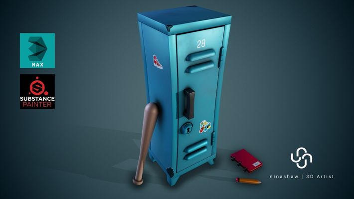 Modeling, Unwrap & Texturing Stylized Locker - Part1 [Modeling]