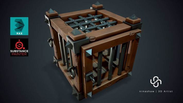 Modeling, Unwrap & Texturing Stylized Cage - Part1 [Modeling]
