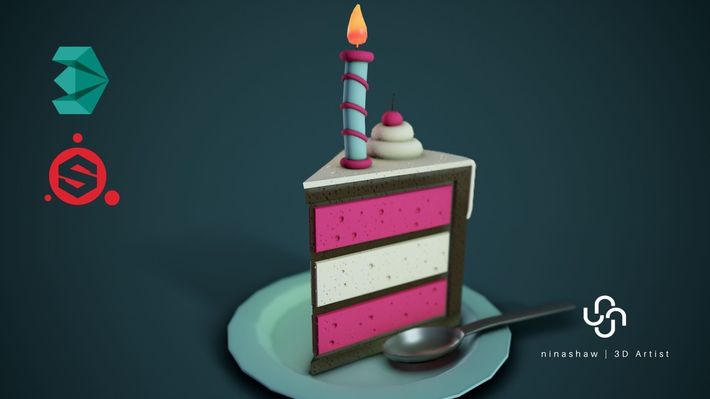 Modeling, Unwrap & Texturing Stylized Cake - Part2 [Unwrap]