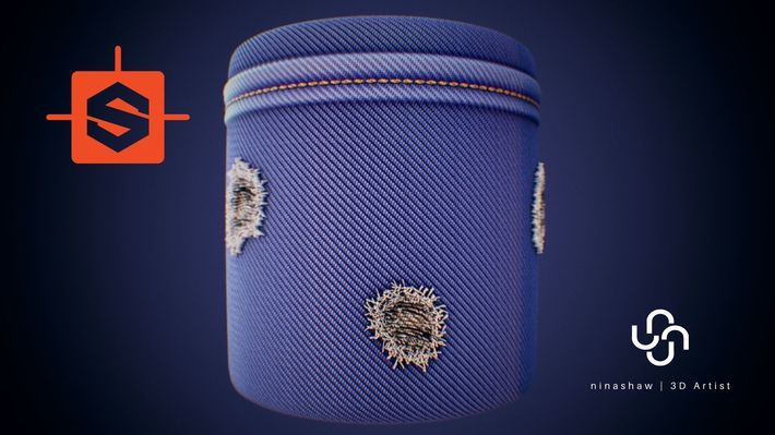 TIMELAPSE | Substance Designer Tutorial l Stylized Denim
