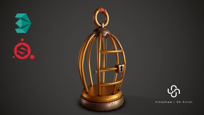 Modeling, Unwrap & Texturing Stylized Bird Cage - Part1 [Modeling]