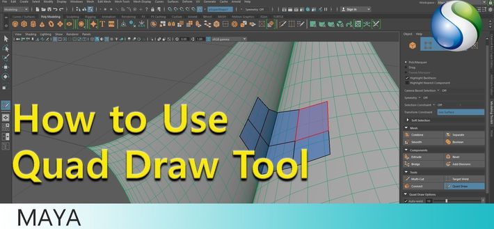 How to use Quad Draw tool in Maya for retopology