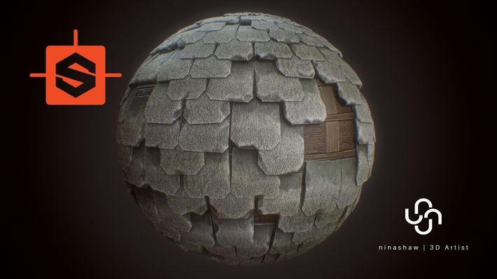 TIMELAPSE | Substance Designer Tutorial l Medieval Slate Roof