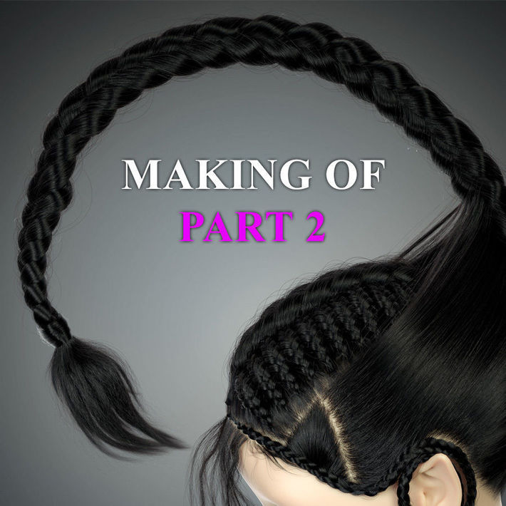 Making of "Scorpion hair". Part 2. BraidMaker+Ornatrix. How to create ...