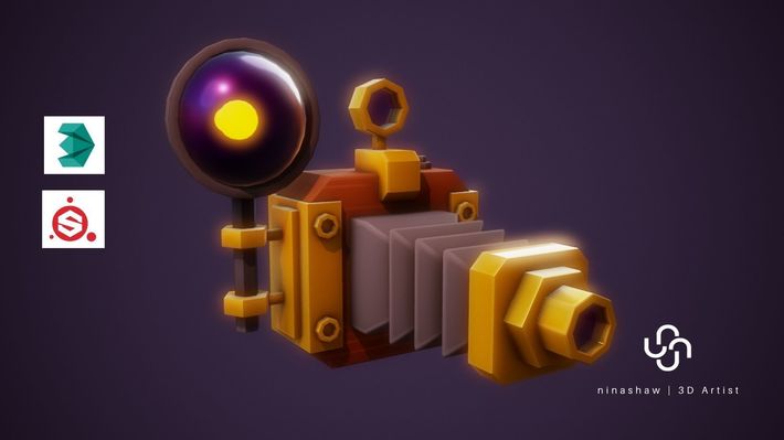 Game Asset Full Workflow | Modeling&Texturing a Stylized Camera